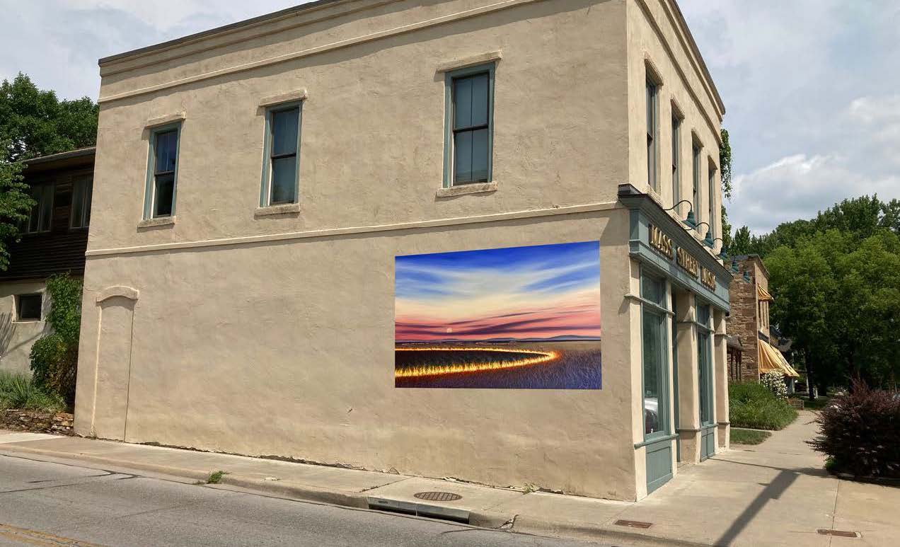 Mural of prairie fire at sunset coming to Mass Street Music – The ...