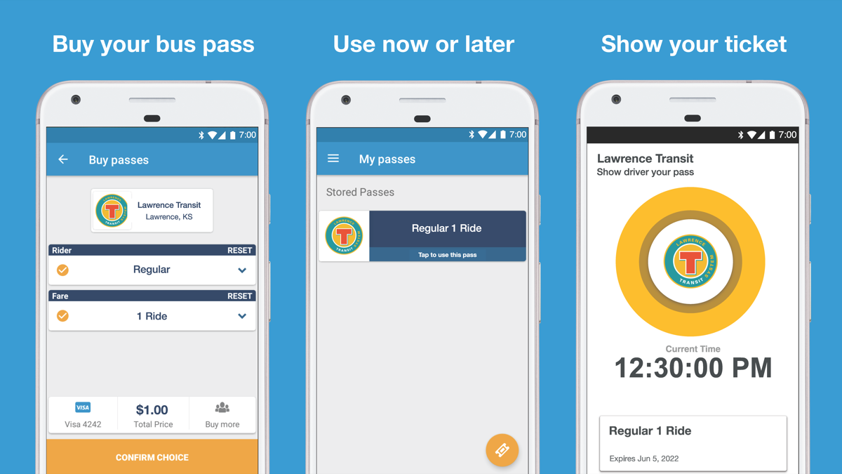 Lawrence Transit riders can now purchase bus passes through an app ...
