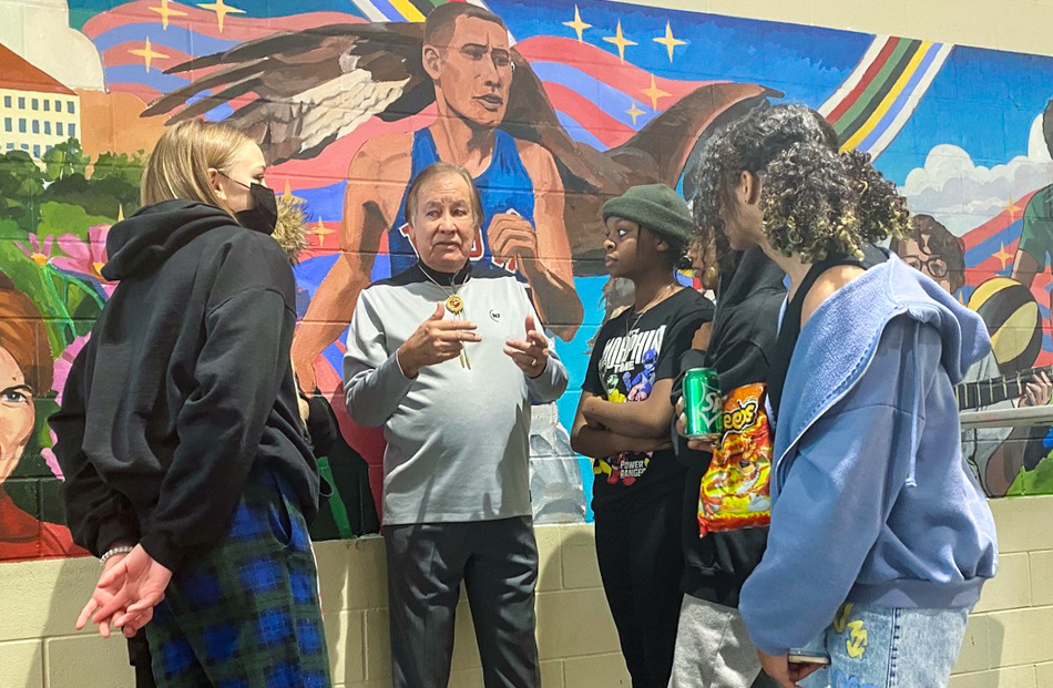 Olympic champion Billy Mills encourages youth at Lawrence school named ...