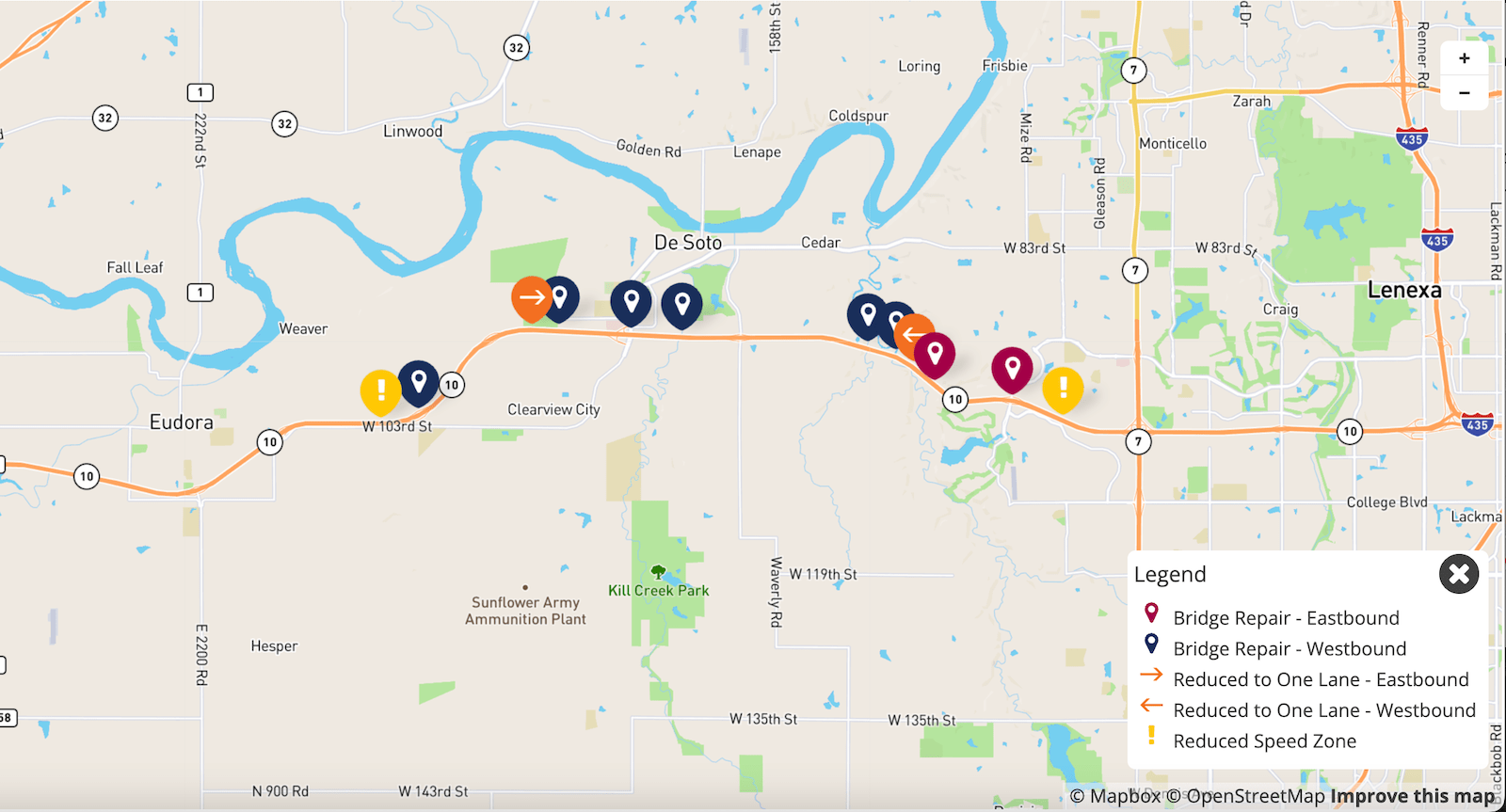 Heads up, K-10 commuters and travelers: Major bridge work is about to ...