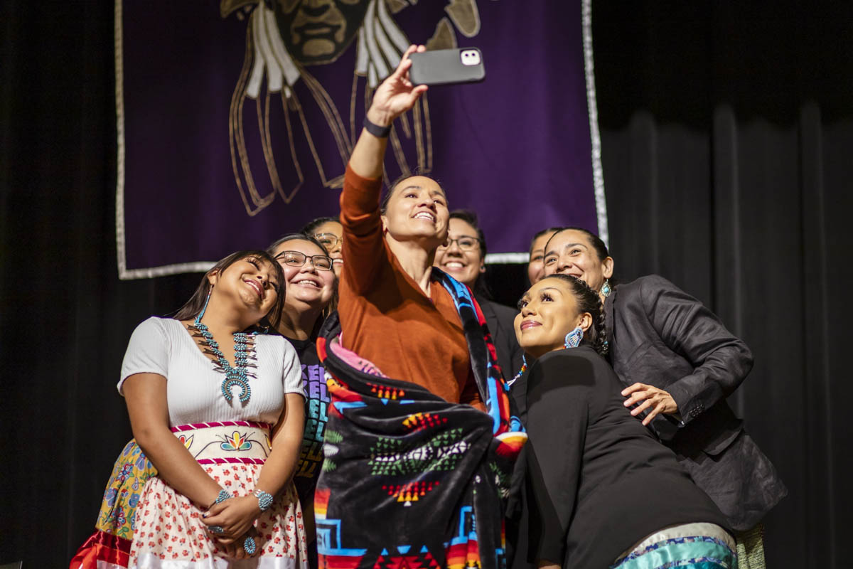 Congresswoman Sharice Davids visits Haskell for conversation with ...