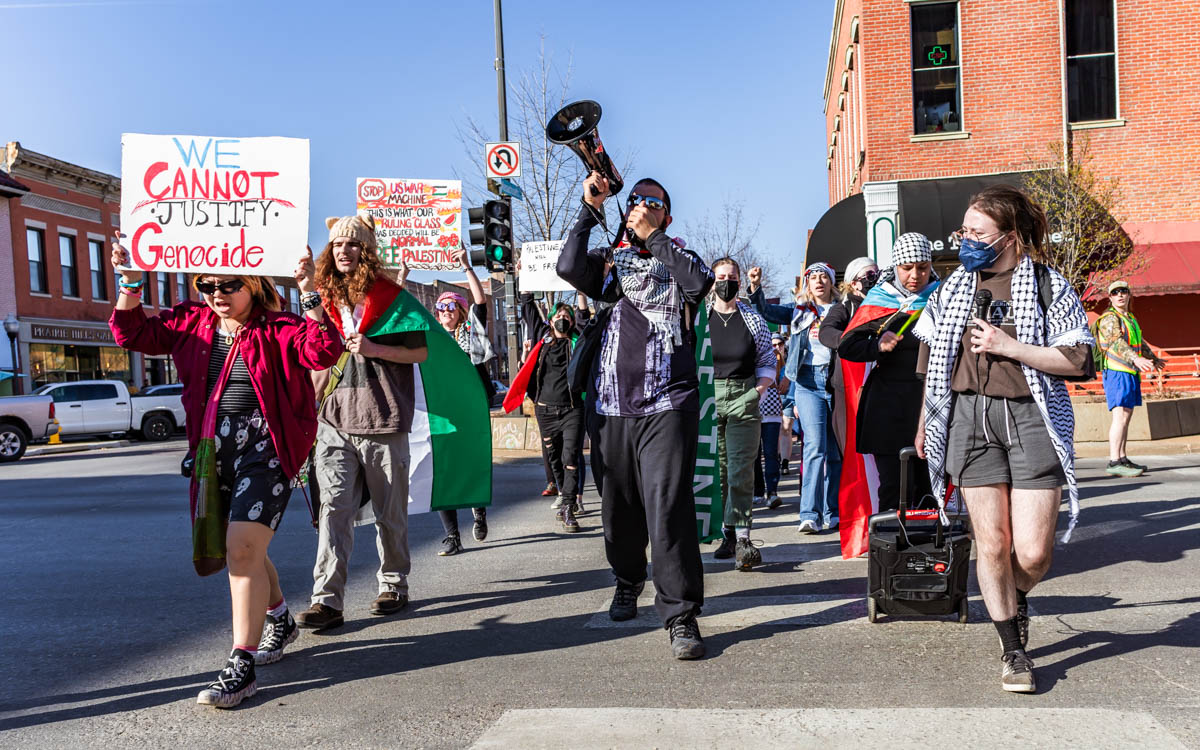 Lawrence rally, march push for ‘Hands off Rafah’ – The Lawrence Times