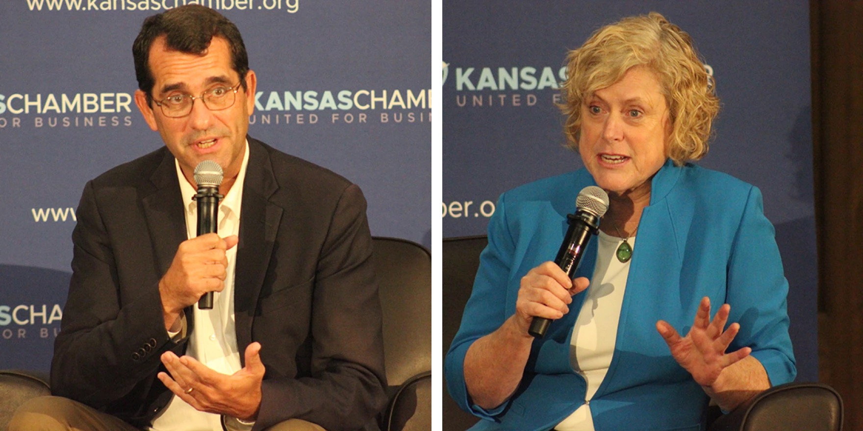Trade, taxes and visas: Derek Schmidt and Nancy Boyda pitch to voters ...